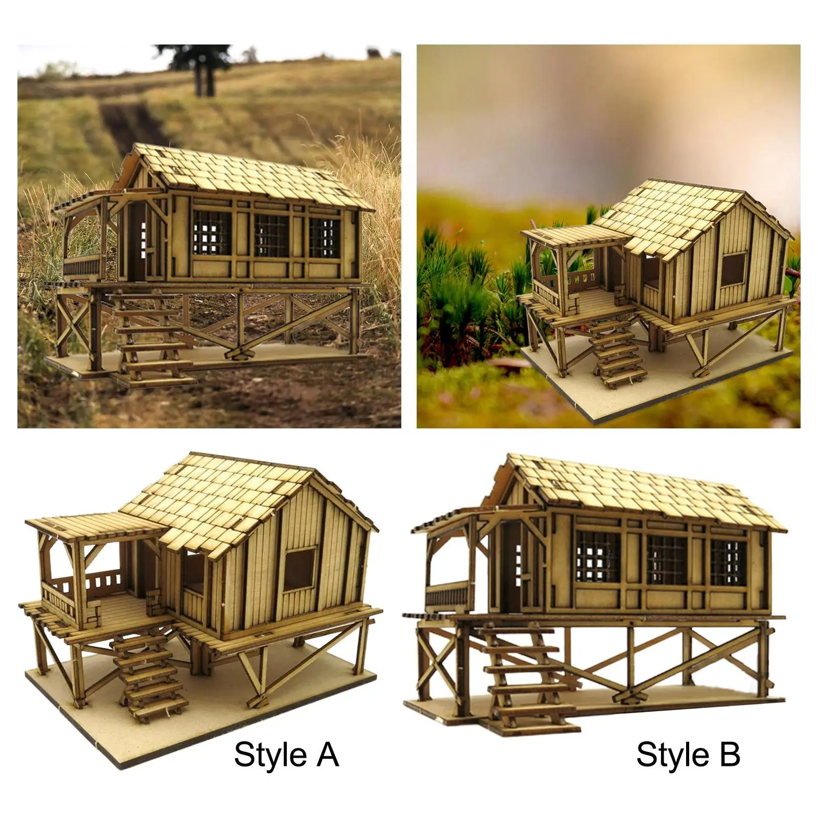 1-72-Wooden-Cabin-DIY-Painting-Wooden-3D-Puzzle-House-Modeling-Kits-for ...