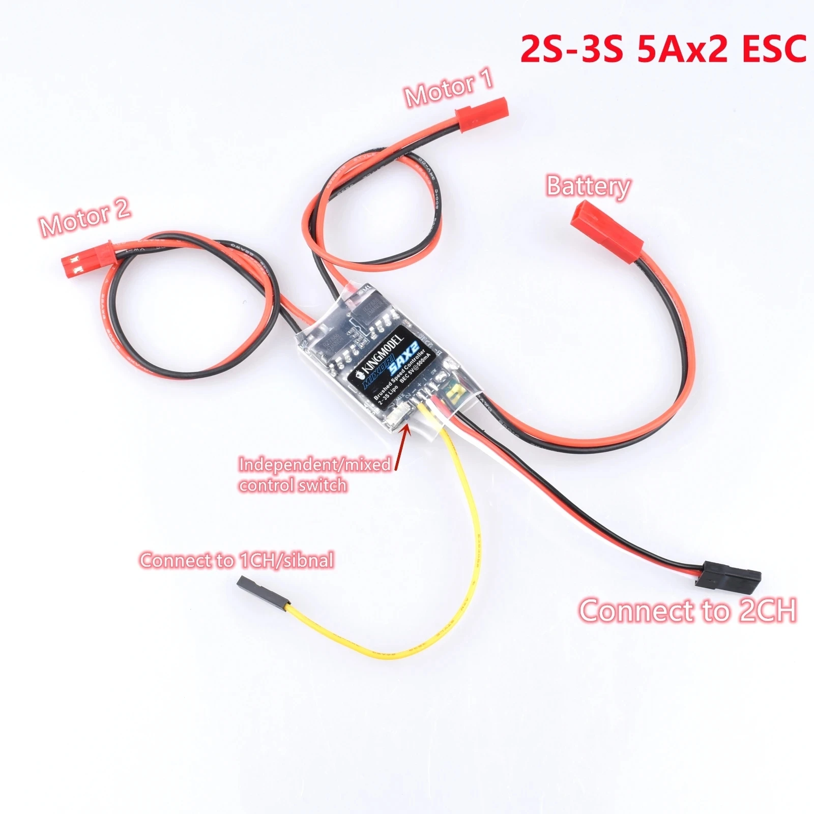 40AX2 5Ax2 2Ax2 Dual Way Bidirectional Brushed Electric Speed ...