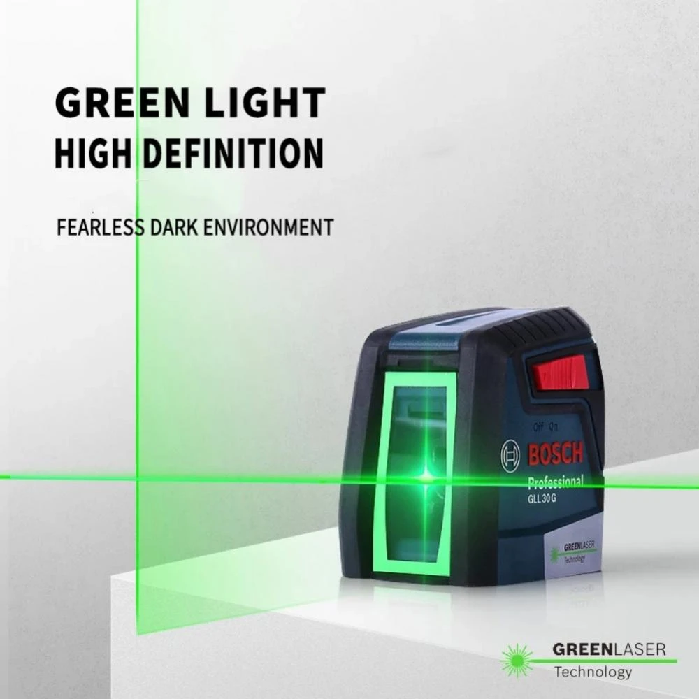 Bosch GLL30G 2 Lines Laser Level Self Levelling Green Beams Laser ...