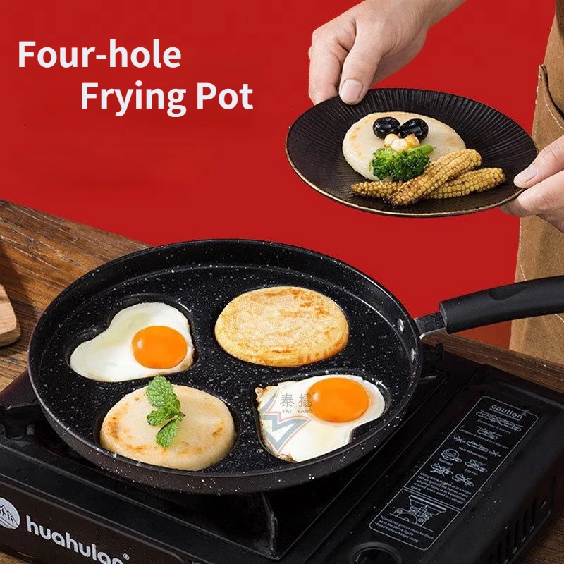 Multifunction-Four-hole-Frying-Pot-Pan-Non-stick-Egg-Pancake-Heart ...