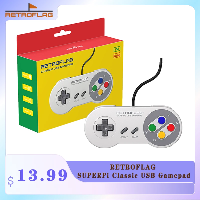 Retroflag superpi clássico com fio usb gamepad jogo de jogos acessórios controlador para ...