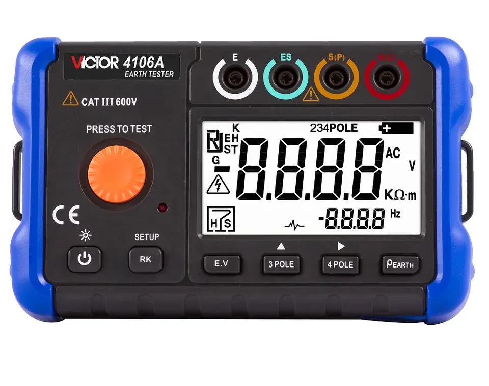 VICTOR-4106-4106A-Earth-Resistance-Tester-3-Pole-4-Pole-Method ...