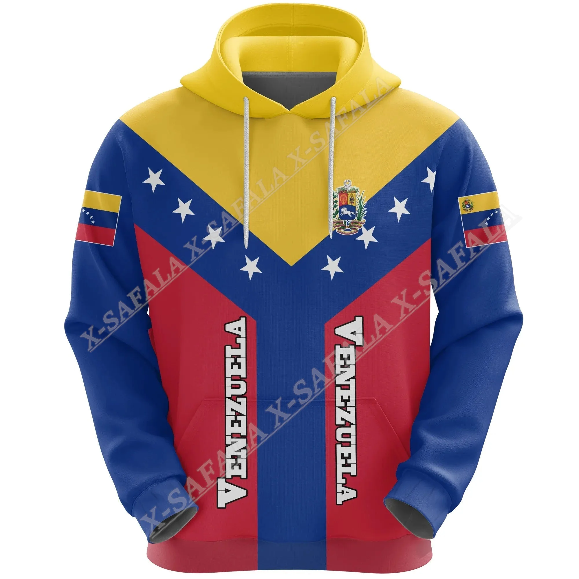 Venezuela Coat Of Arms White Star 3D Print Zipper Hoodie Men Pullover ...