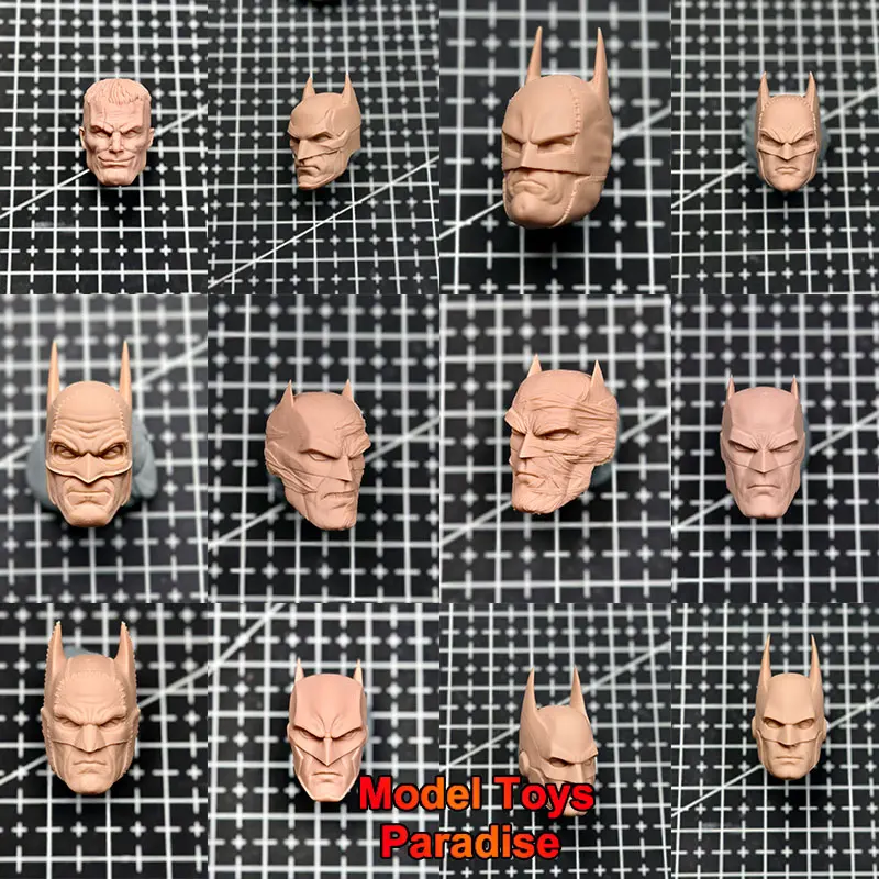 Unpainted-1-12-Men-Soldier-Batman-Head-Carving-DC-Super-Hero-Villain ...