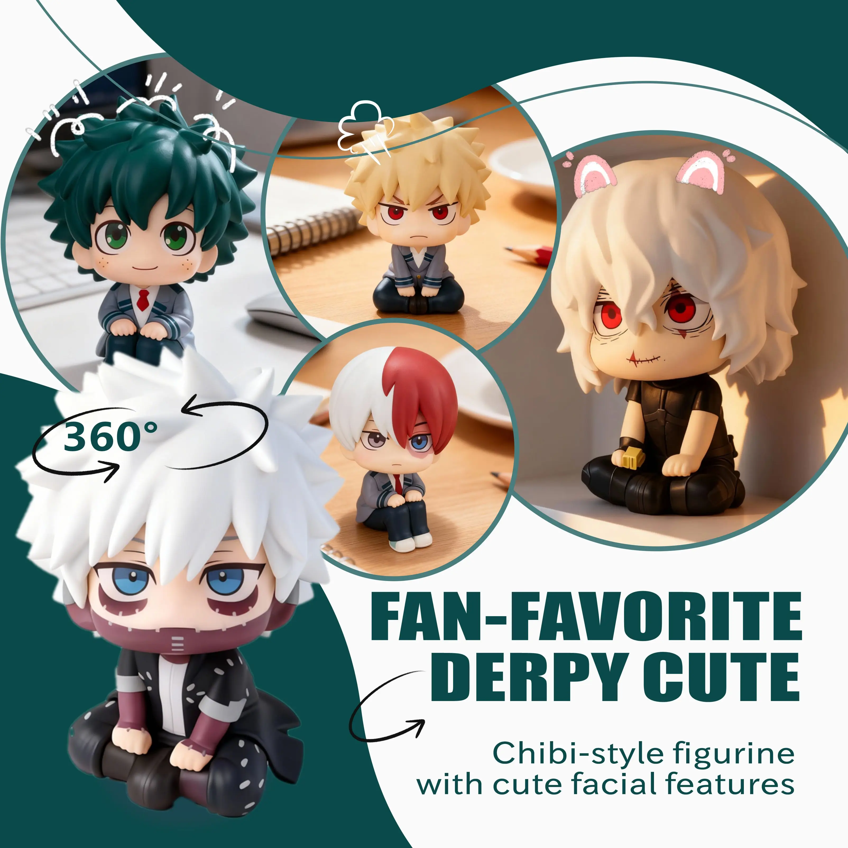 New My Hero Academia (MHA): Tomura Shigaraki / Izuku Midoriya / Katsuki ...