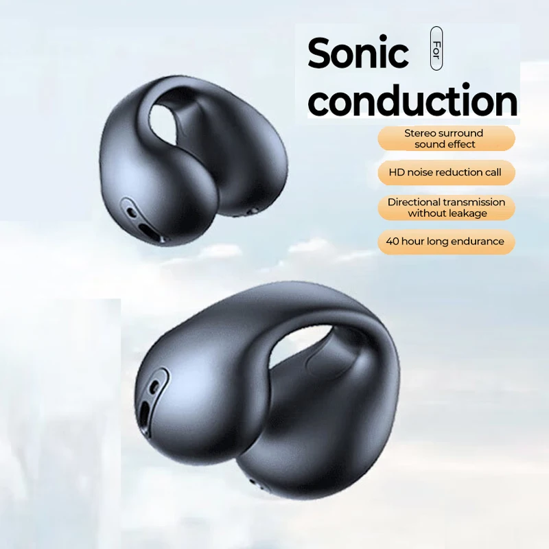 Headset Bone Conduction Earring Wireless Bluetooth Earphone Sport ...