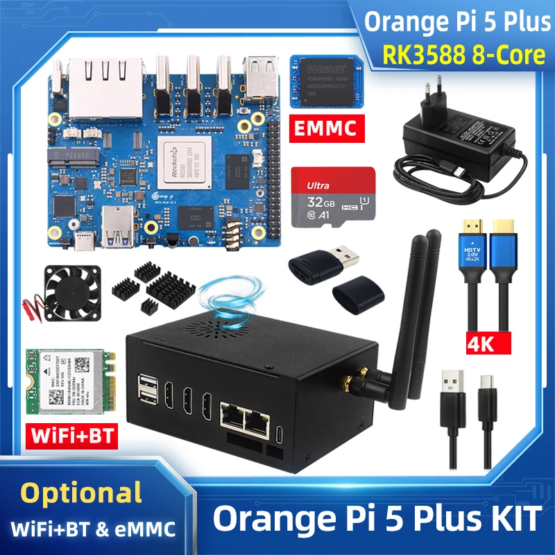 Orange Pi 5 Plus RK3588 8- core 64-bit 2.4GHz 4 / 8 / 16 GB RAM 8K ...