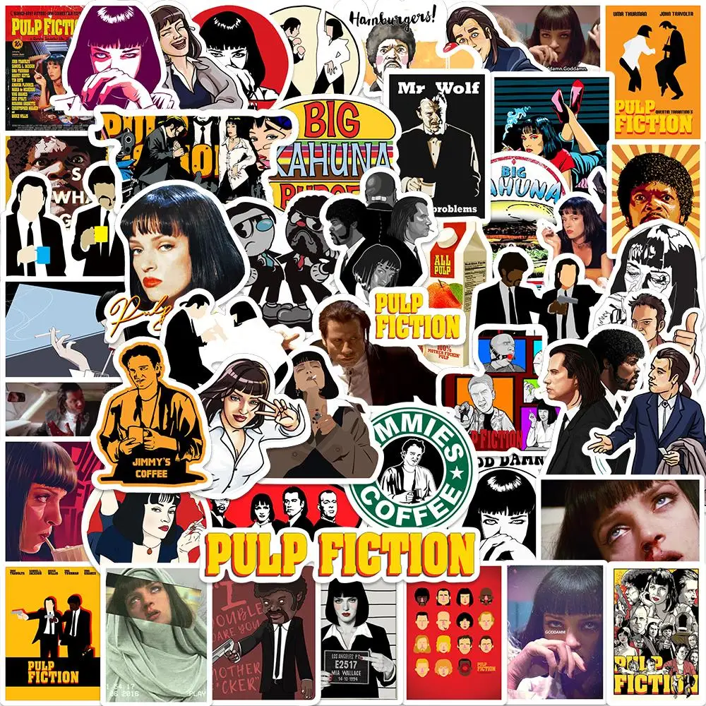 10-25-50PCS-Movie-Pulp-Fiction-Classic-Stickers-Waterproof-Refrigerator ...