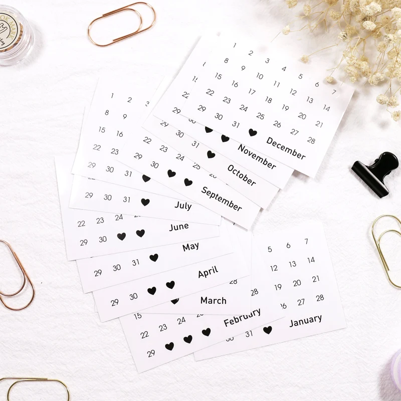 Transparent-12-Sheets-Round-Diary-Date-Label-Stickers-Planner-Stickers ...