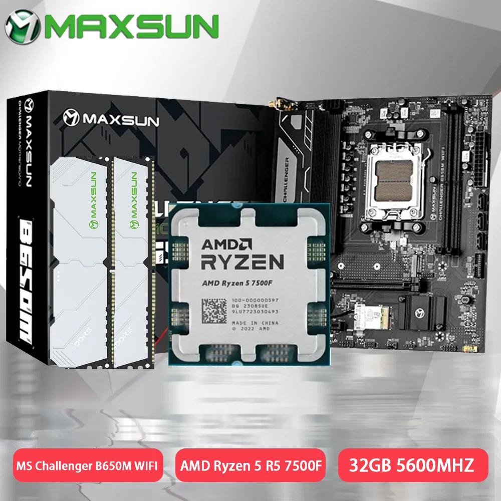 MAXSUN-B650M-WIFI-DDR5-Socket-AM5-Motherboard-With-AMD-Ryzen-5-7500F ...