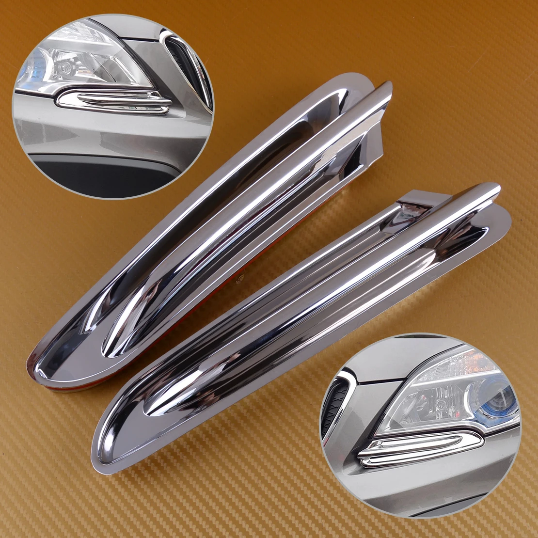 CITALL Chrome Headlight Cover Trim Fit For Opel Vauxhall Mokka Buick ...