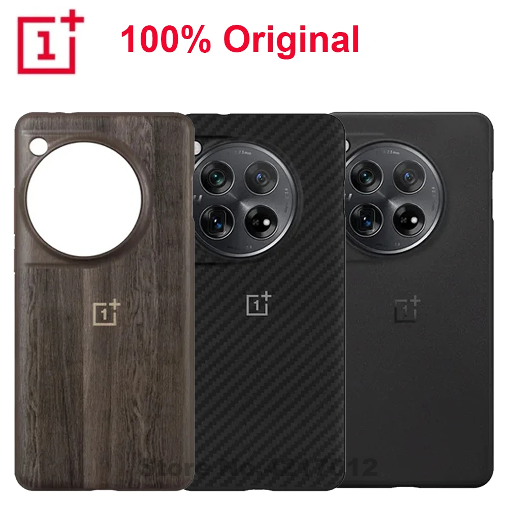 Original-OnePlus-12-Case-Carbon-Sandstone-Black-Wood-Bumper-Karbon ...