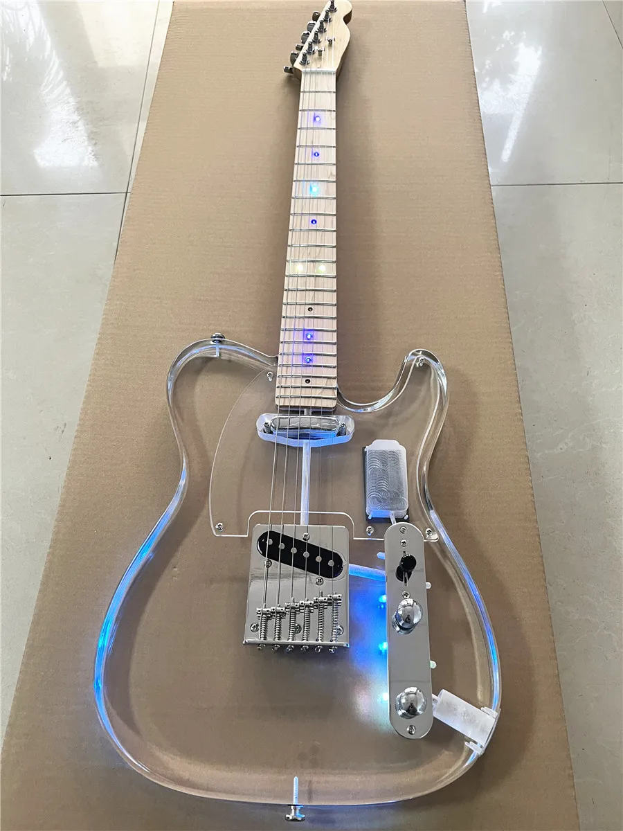 Guitarra-el-ctrica-de-cristal-de-plexigl-s-transparente-acr-lico-cl ...