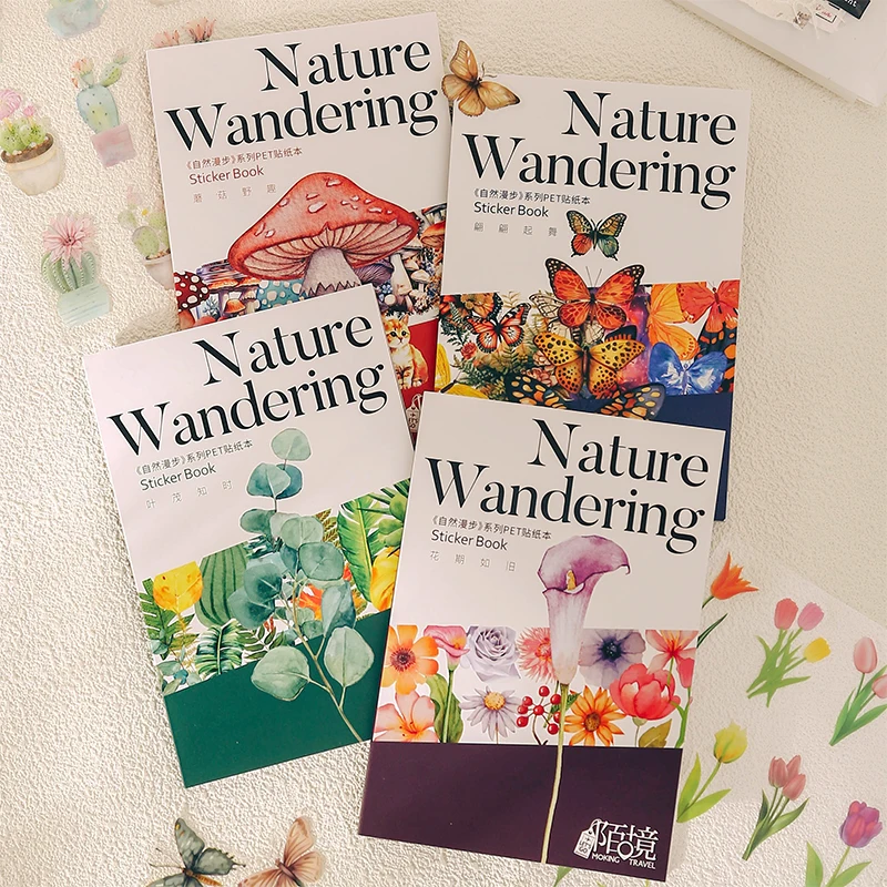 4-style-20-pcs-Nature-Wandering-series-Decoration-material-sticker-Junk ...
