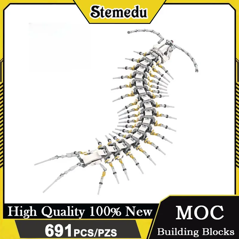 691PCS MOC Creative Insect Mecha Centipede Multi-legged Mechanical ...
