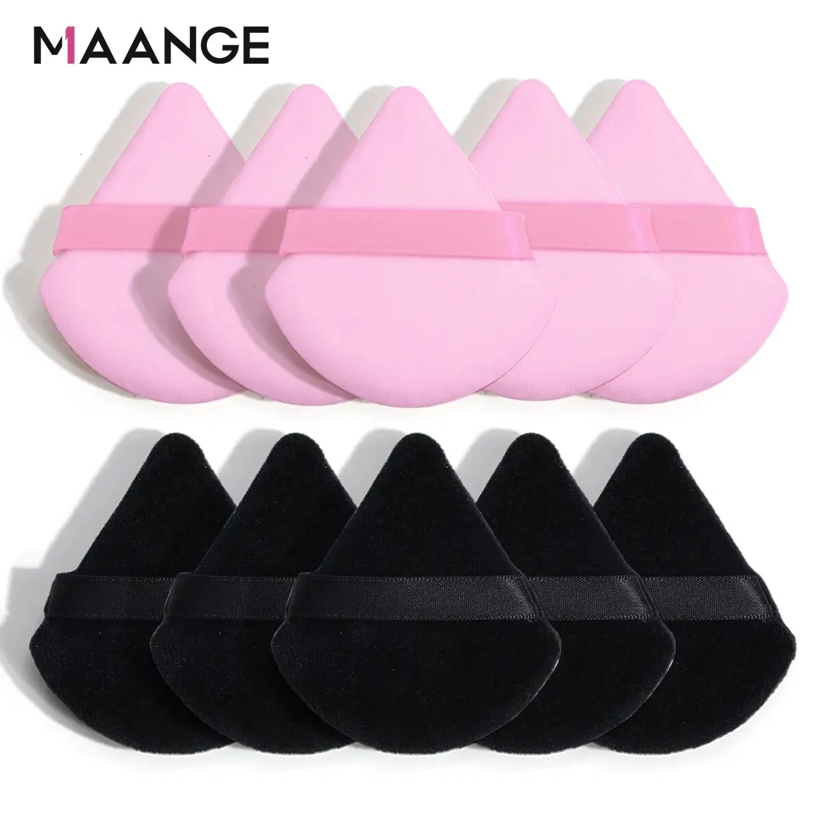 MAANGE 10/12 Pcs Triangle Powder Puff Wet Dry Use For Loose Powder ...