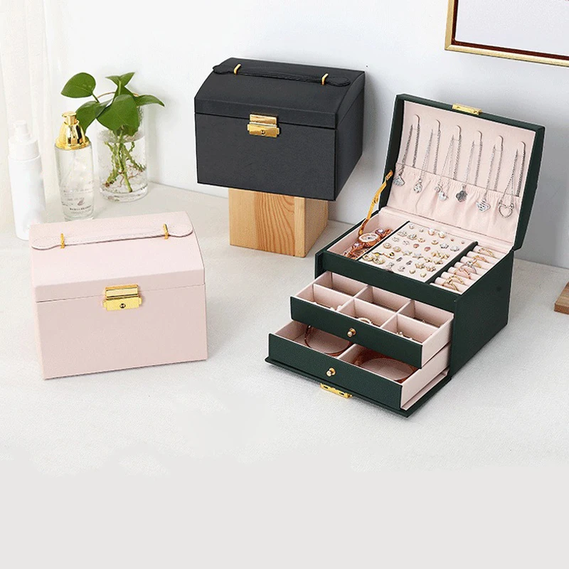 1pc-Luxury-PU-Leather-Multilayer-Drawer-Style-Jewelry-Box-Large ...