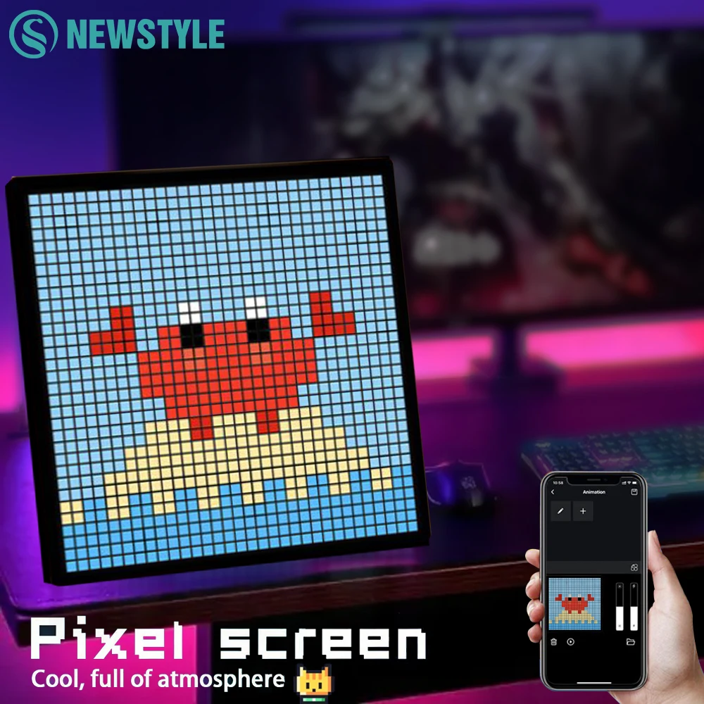 Upgrade-LED-Pixel-Matrix-Smart-Display-RGB-Smart-Digital-Lamp-Panel-DIY ...