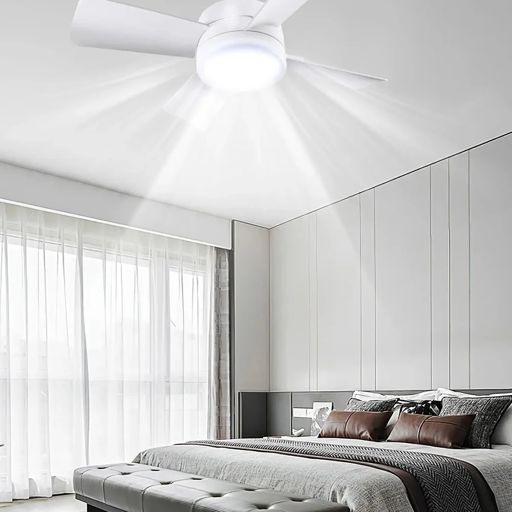 IRALAN-Modern-4-Blade-Fan-Light-Super-Quiet-Socket-Extender-1000-Lumens ...