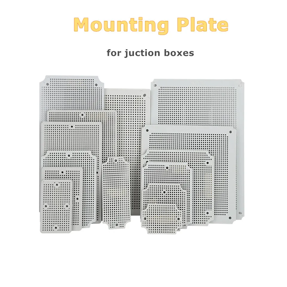 ABS Plastic Grey Color Thickness 3mm Mounting Plate For IP67 Electrical ...