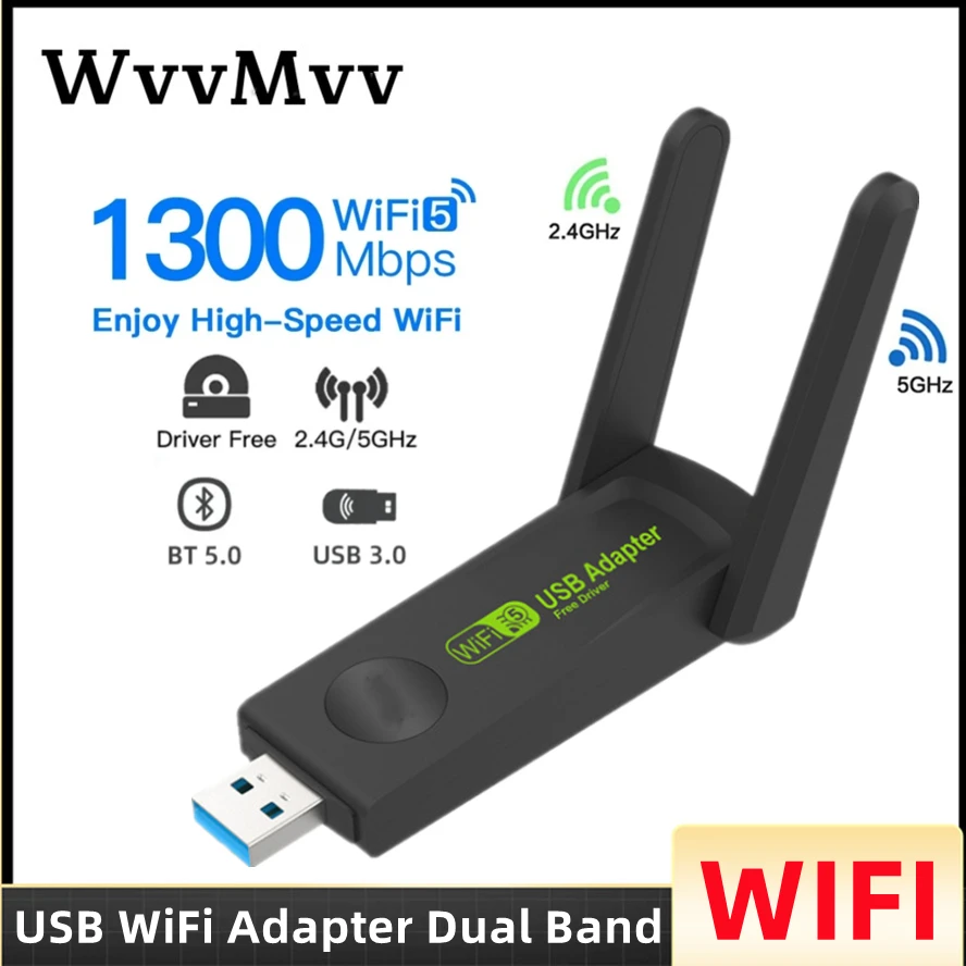 Kablosuz-USB3-0-1300Mbps-WiFi-adapt-r-Dual-Band-2-4G-5Ghz-WIFI-USB ...