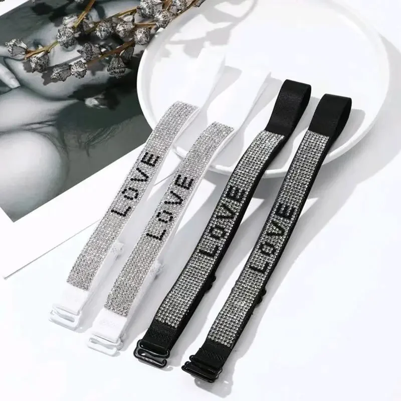 Rhinestone-Bra-Strap-Beha-bandjes-Verstelbare-Elasticiteit-Bra-Shoulder ...