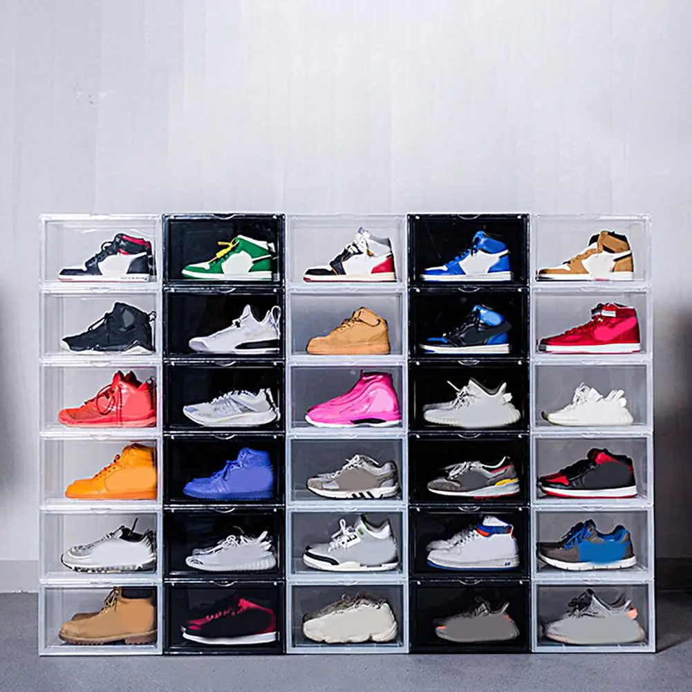 Stackable-Box-Shoe-Organizer-Shoebox-Sneakers-Box-Plastic-Shoes-Case ...