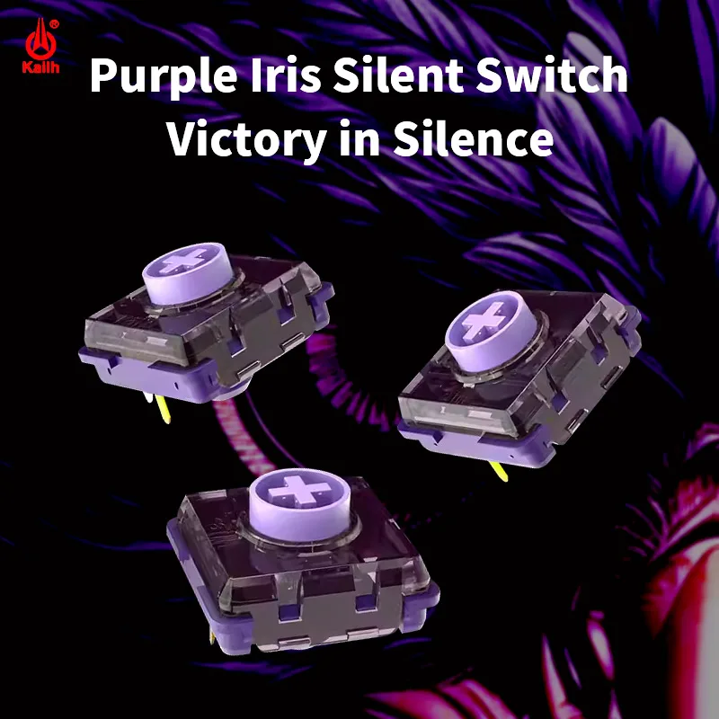 Interruptor Silencioso Kailh Purple Iris 30g, Interruptores Mini de ...