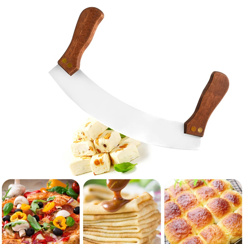 Double-Handle-Swing-Pizza-Cutter-Knife-Food-Grade-Stainless-Steel ...