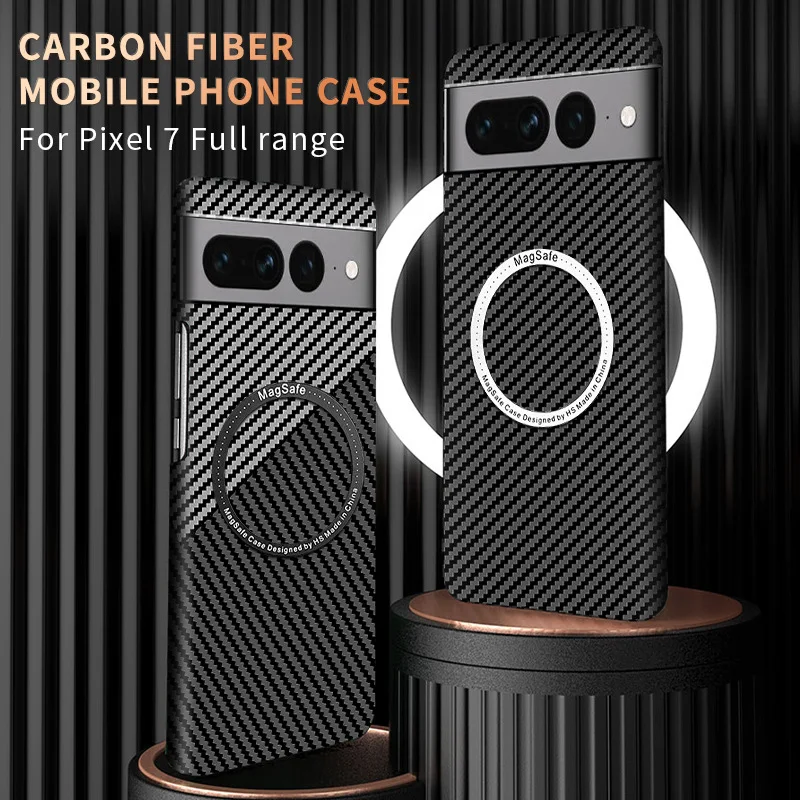 Funda de carga inalámbrica de fibra de carbono para Google Pixel 7A 7 ...