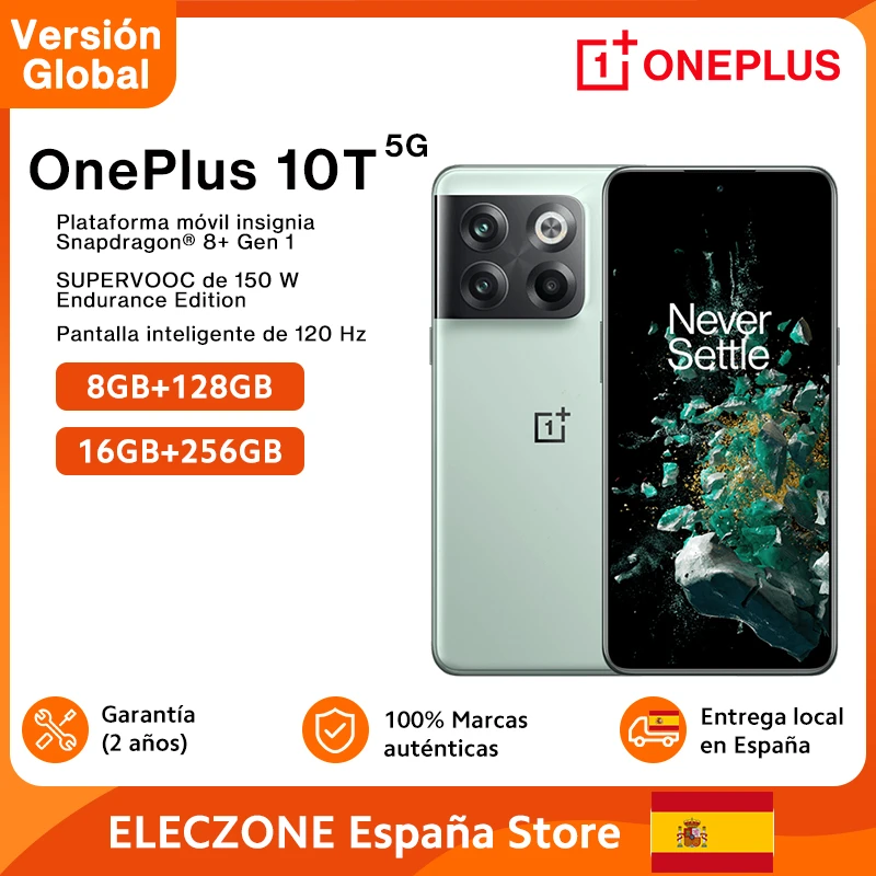 OnePlus 10T 10 T 5G Smartphone Versión Global 8GB 128GB Snapdragon 8 ...