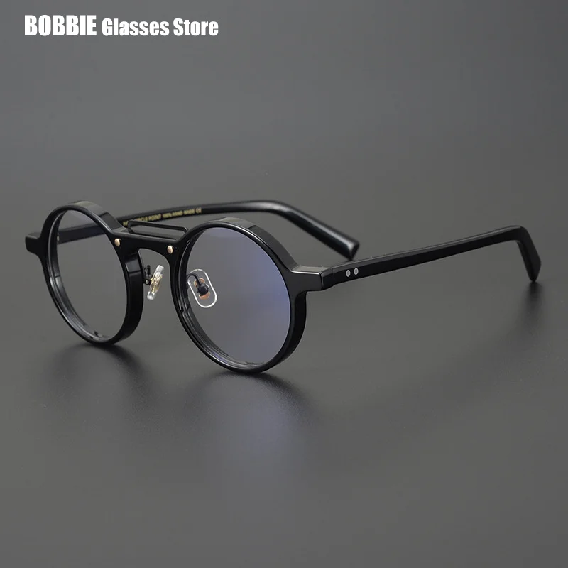 Japanese-Handmade-Oval-Round-Shape-Eyeglasses-Frame-Niche-Designer ...