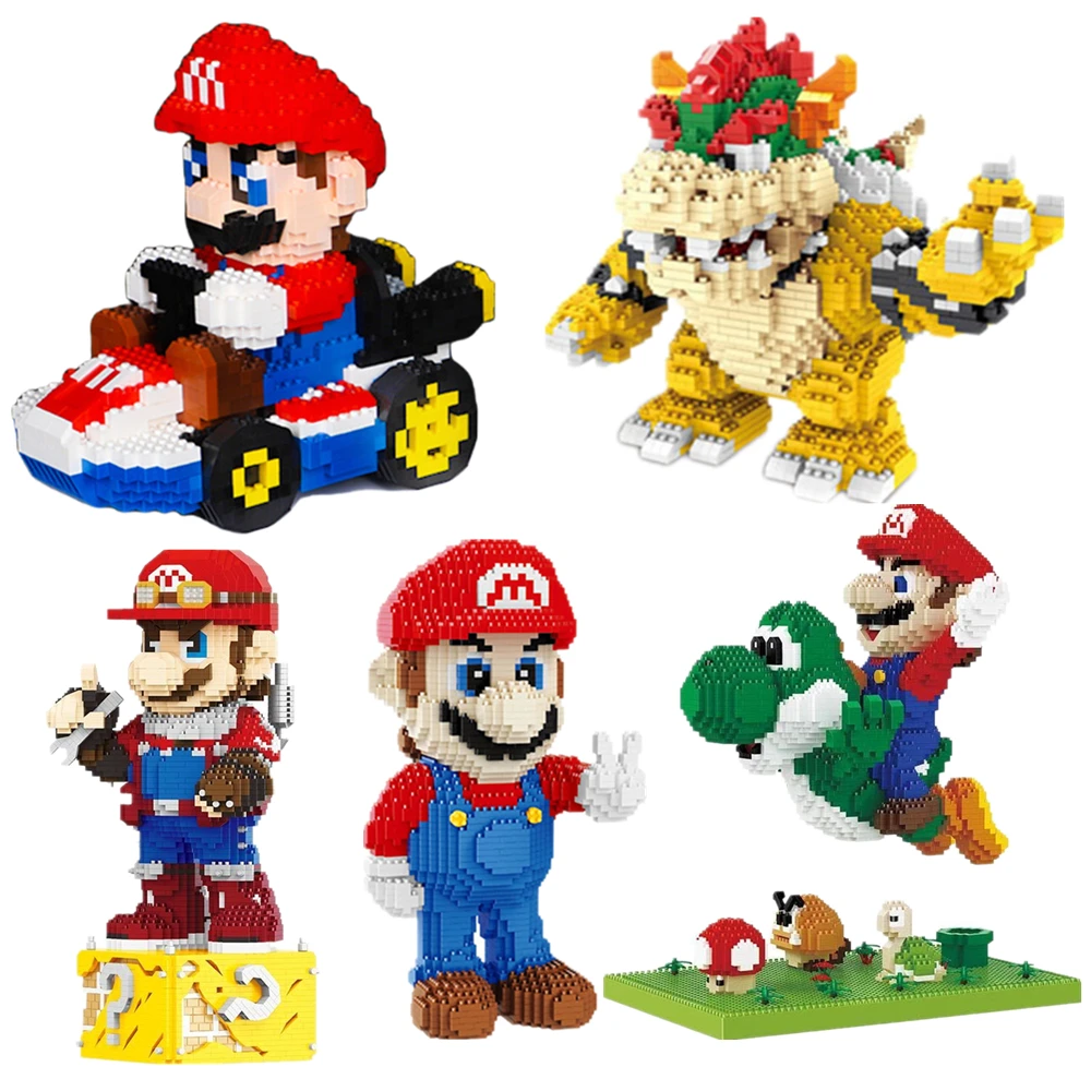 Brand-New-Super-Flying-Mario-Bros-Luigi-Yoshi-Waluigi-Mini-Blocks-Kids ...