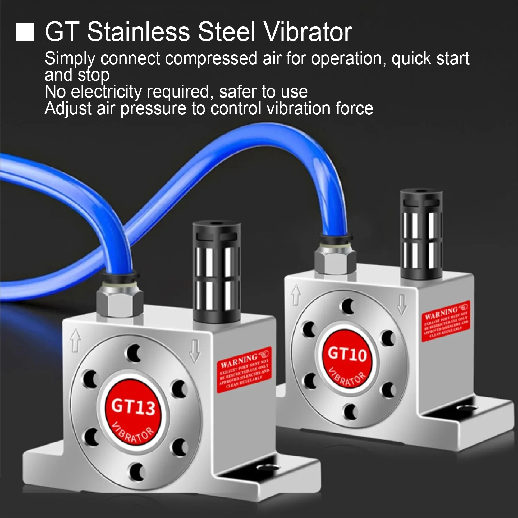 GT4 GT6 GT8 GT10 Stainless Steel Pneumatic Turbine Vibrator Air ...