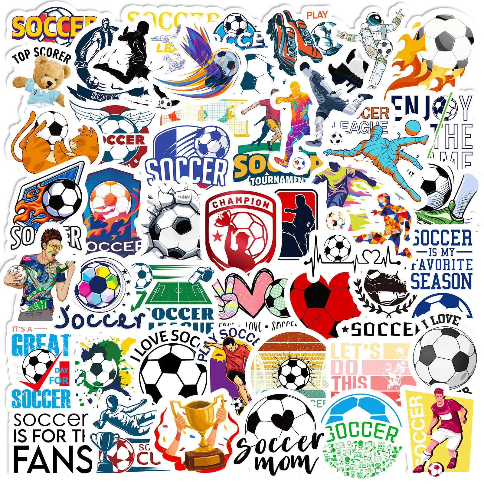 10-25-50pcs-American-Football-Rugby-Aesthetic-Stickers-Graffiti-for ...