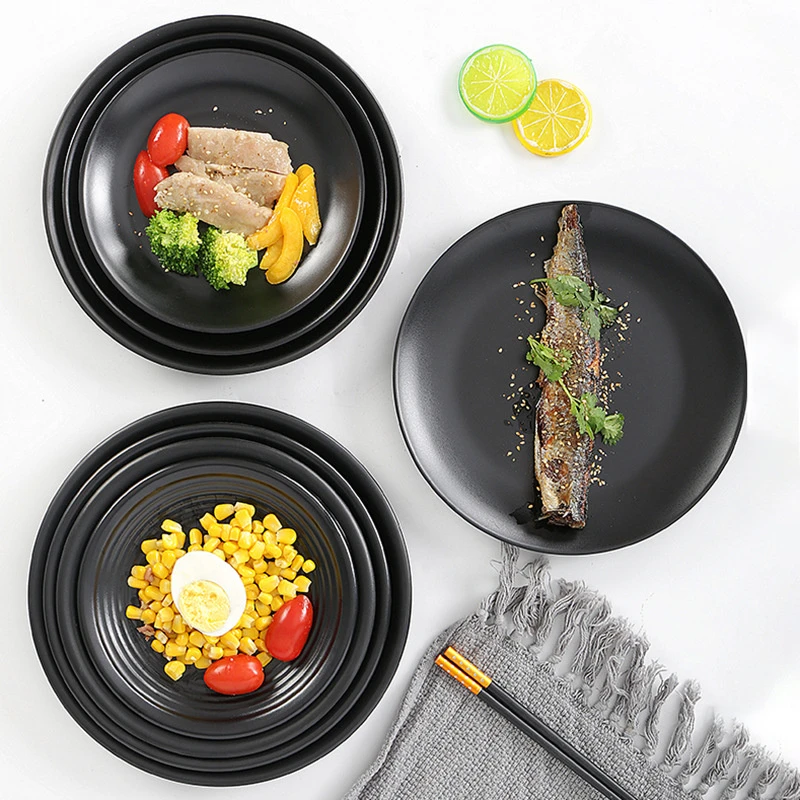 Shatterproof Dinner Plate Snack Straw Bowl Sauce Seasoning Dish ...
