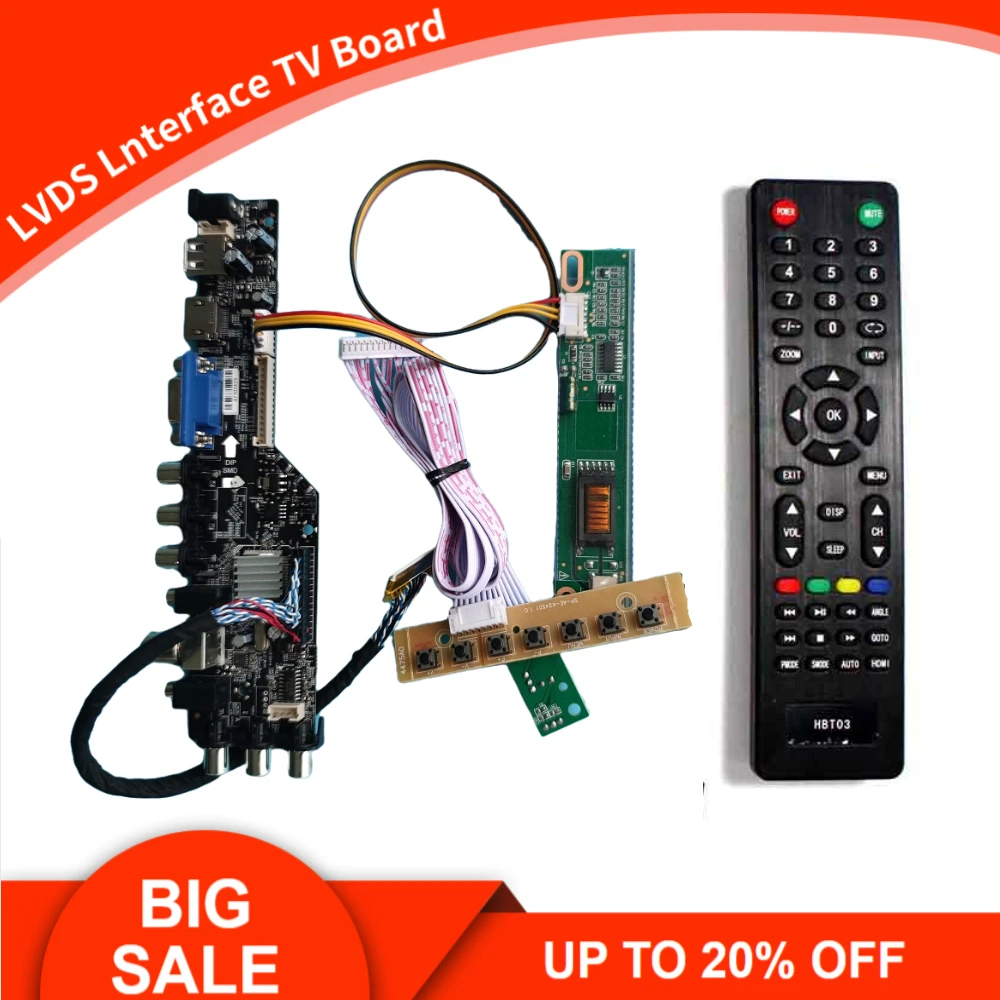 Kit de Monitor de TV DVB T2 3663 para LM230WF3, pantalla LCD LED, HDMI ...
