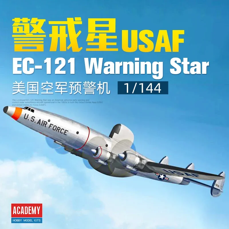 Academy-assembled-airplane-model-kit-12637-USAF-EC-121-early-warning ...