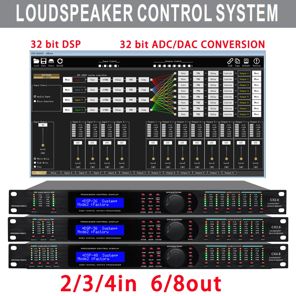 SENMICRE-CX4-8-Complete-Loudspeaker-Management-System-4IN-8OUT-Digital ...