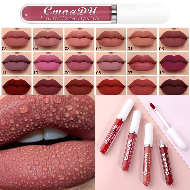 Brillo-de-labios-mate-de-terciopelo-de-larga-duraci-n-l-piz-labial-l ...