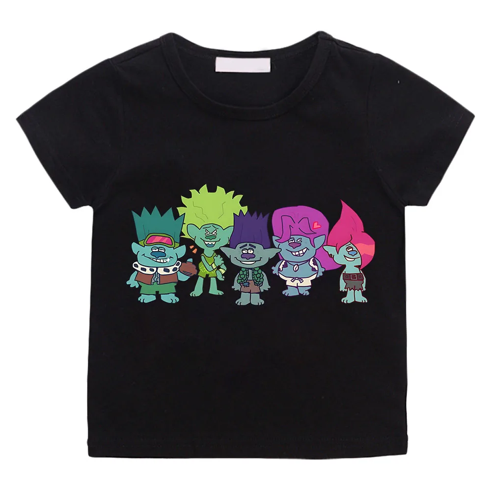 2024-New-Unisex-Kids-Clothes-Trolls-Print-T-shirt-Girls-Boys-Kawaii ...
