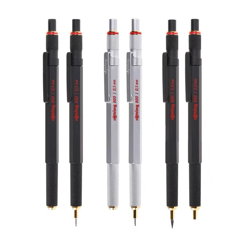 Germany-Rotring-800-Mechanical-Pencil-Retractable-Black-Silver ...