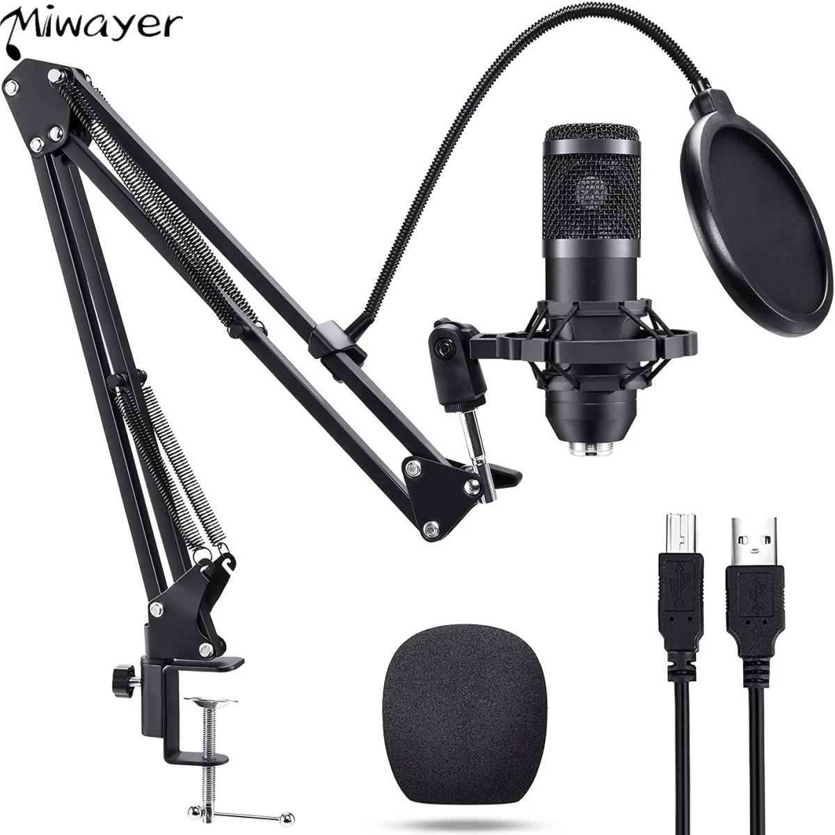 Miwayer-USB-Recording-Microphone-Professional-Condenser-Mic-Kit-with ...