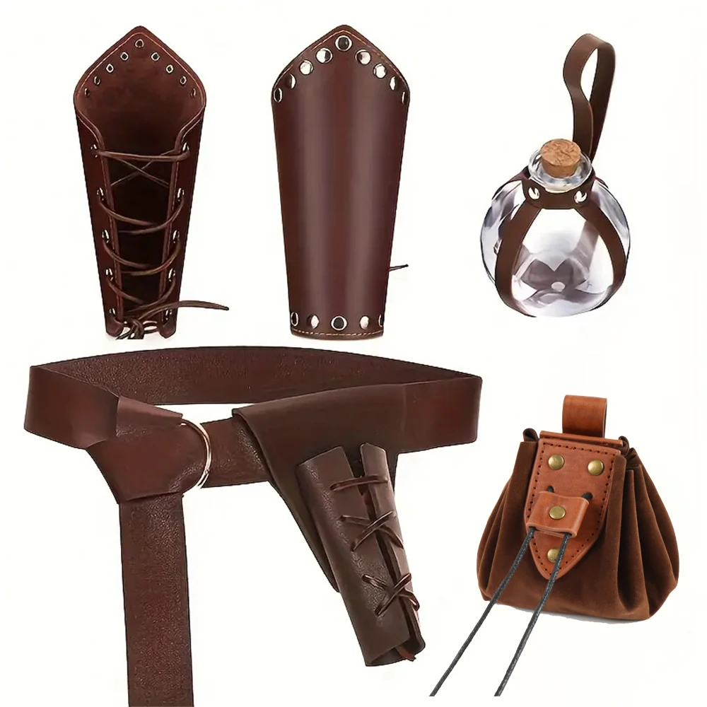 Medieval-Viking-Pouch-Bag-Hangable-Belt-Dice-Bag-Retro-PU-Leather ...