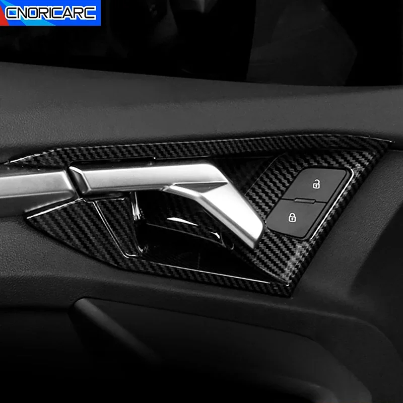 Carbon-Fiber-Texture-Car-Inner-Door-Handle-Bowl-Cover-Frame-Decoration ...