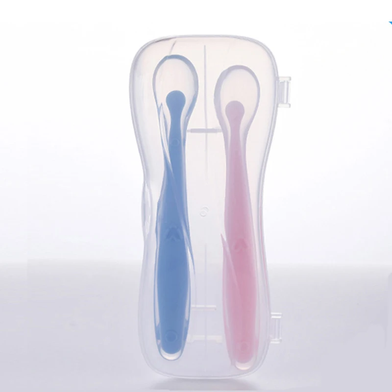 Silicone Spoon Feeding Box | Box Set Spoons Silicone Baby | Baby ...