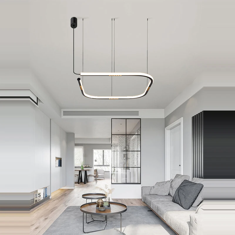 L-mpara-de-aluminio-con-Sensor-LED-para-sala-de-estar-l-mpara-colgante ...