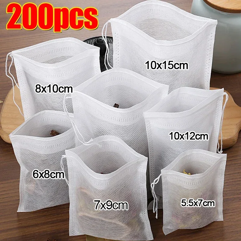 200-50PCS-Disposable-Tea-Filter-Bags-Non-woven-Fabric-Bags-with ...