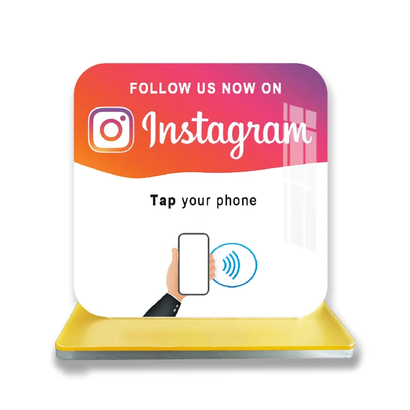 Acrylic-NFC-Plate-Stand-Instagram-Sign-Boost-Your-Followers-Business ...