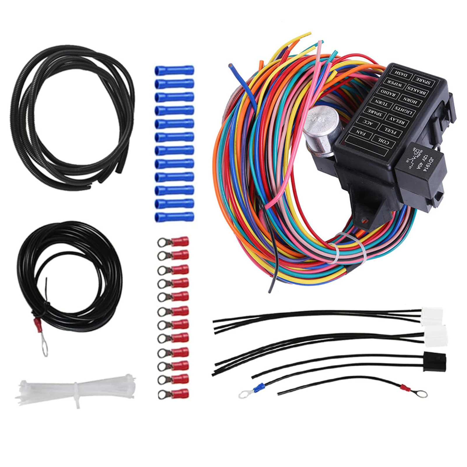 14-Circuit-Universal-Wiring-Harness-Wiring-Harness-Car-Fuse-Circuit ...